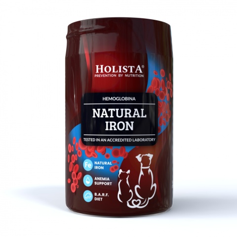 HOLISTA Naturalne żelazo 180g - hemoglobina wieprzowa dla kota - Koci ...